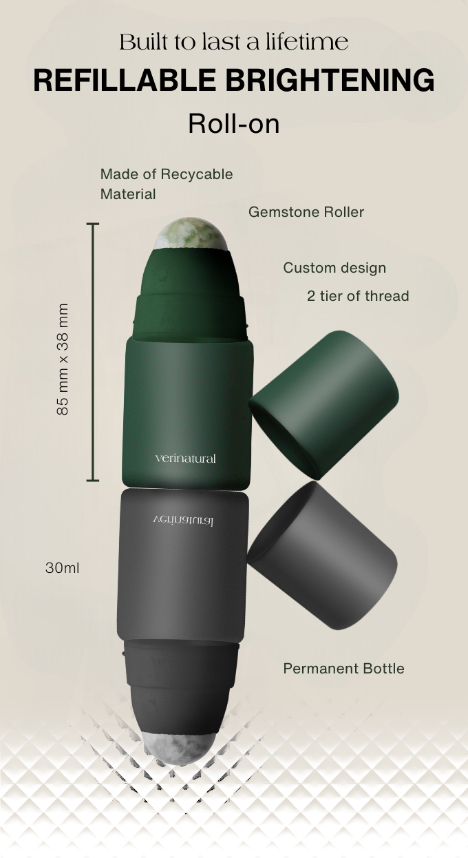 Natural & Refillable Brightening Roll-On Deodorant - VeriNatural ...